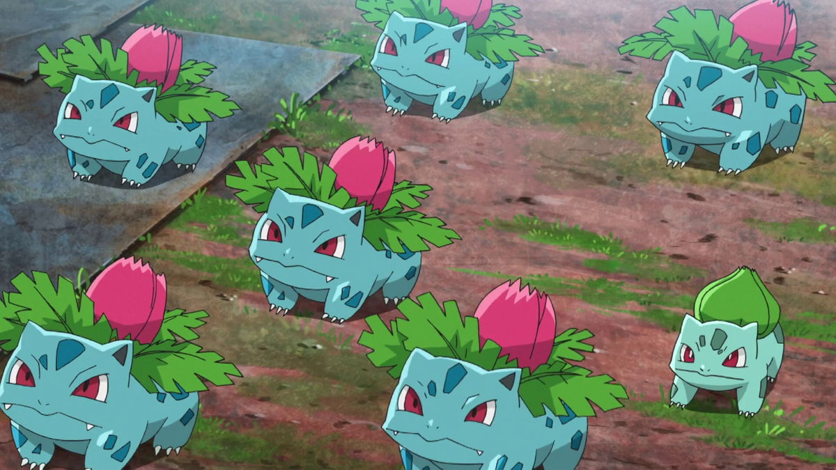Esta réplica Pokémon real de Ivysaur solo tiene una rana y una frambuesa