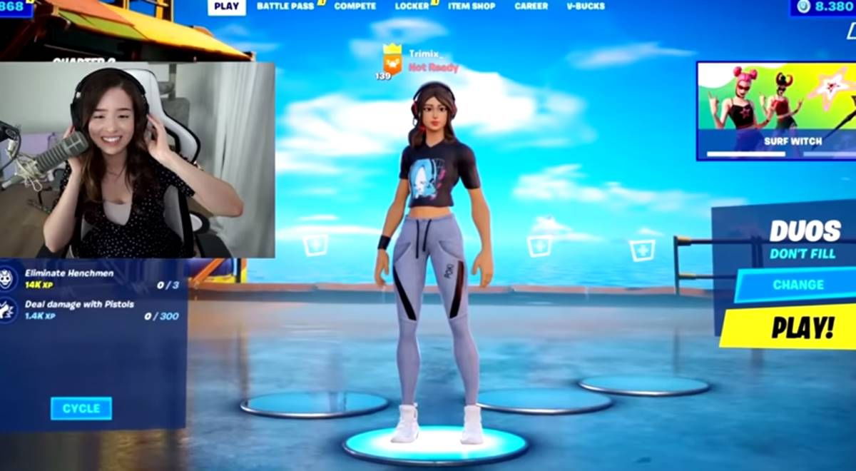Así es la skin de la streamer de Twitch Pokimane en Fortnite