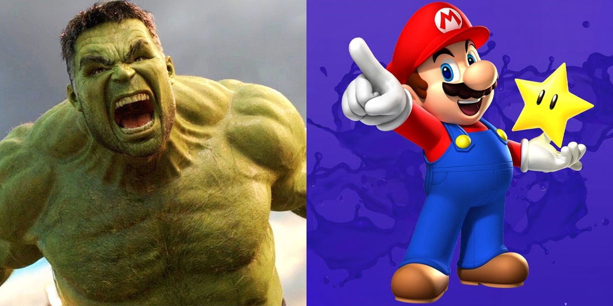 Hulk se convierte en Mario Bros gracias a una ilustración