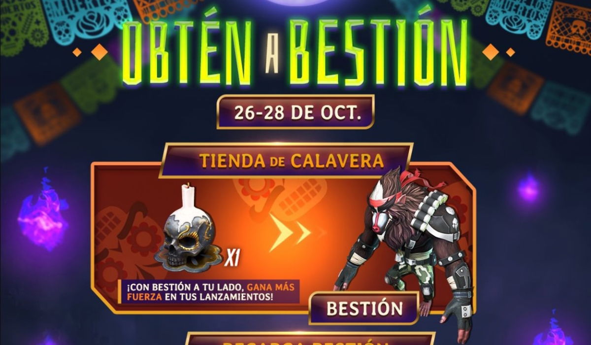 Cómo obtener la skin Bestion Calavera de Free Fire