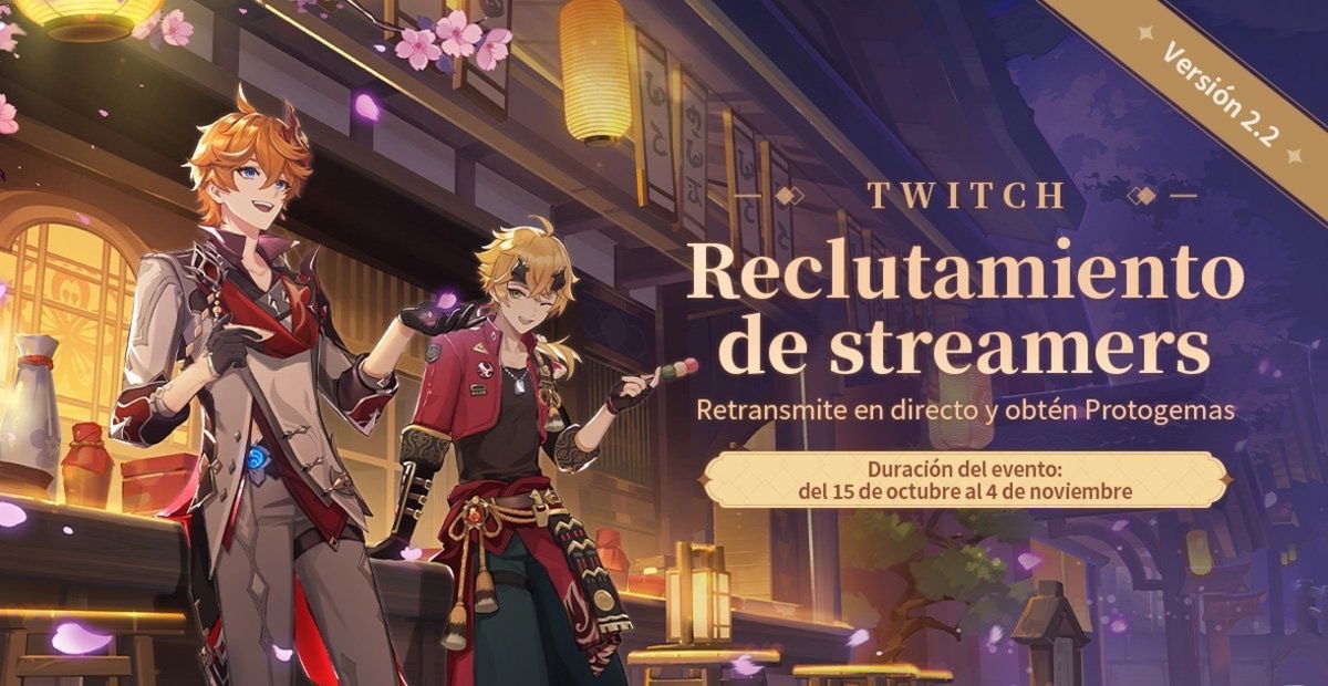 Todo sobre el evento Reclutamiento de Streamers en Genshin Impact