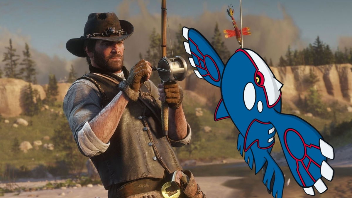 El crossover definitivo: Arthur Morgan tirando arpones a Kyogre en un ...