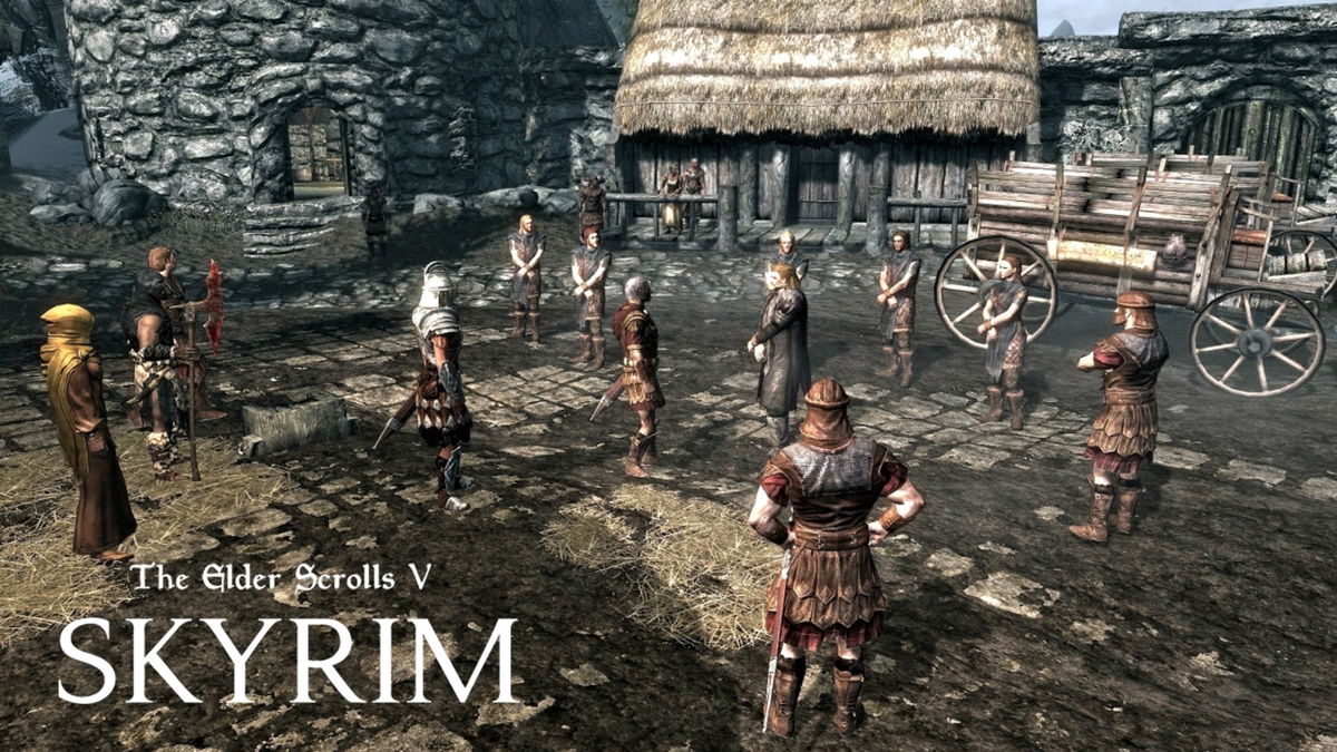 Este jugador de Skyrim encuentra una extraña ubicación llena de NPCs ...