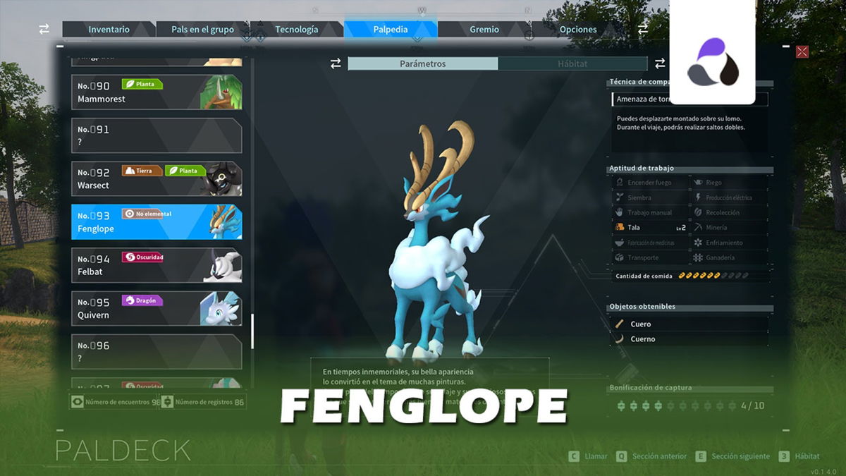 Palworld: cómo conseguir a Fenglope fácilmente