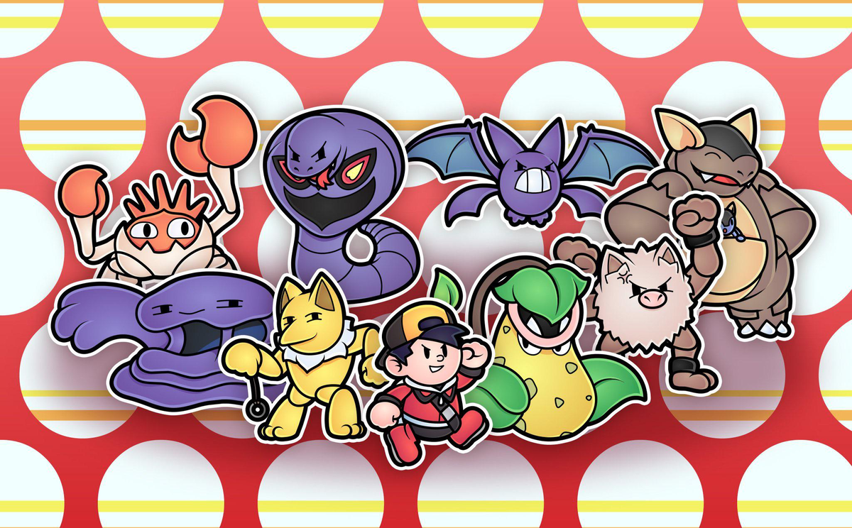 Recrean a los Pokémon iniciales de Kanto con el estilo de Paper Mario