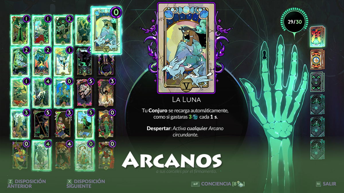 Todos los Arcanos de Hades 2 y sus efectos